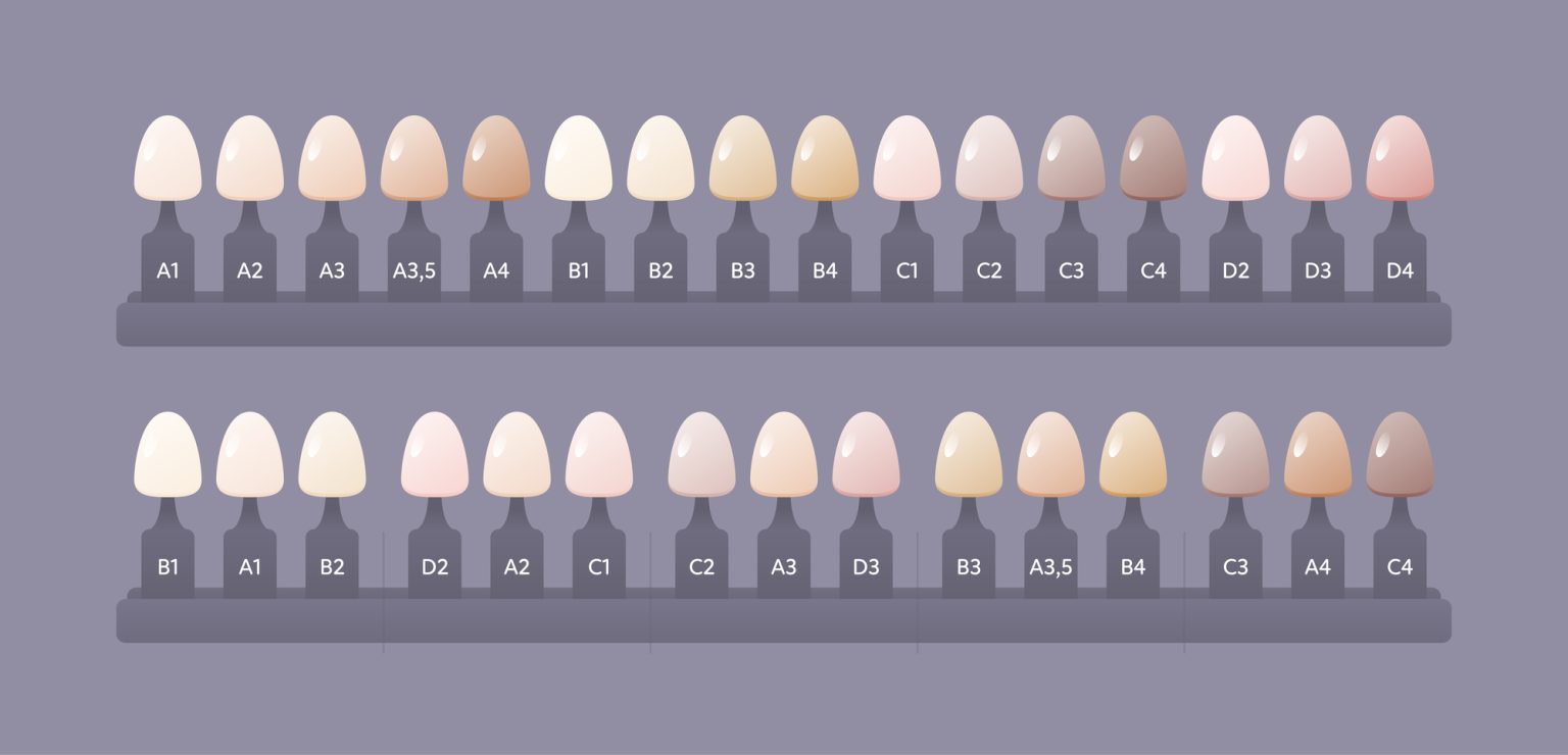 How Do I Get a White Tooth Shade? Teeth Coloring Chart - Dentaly.org